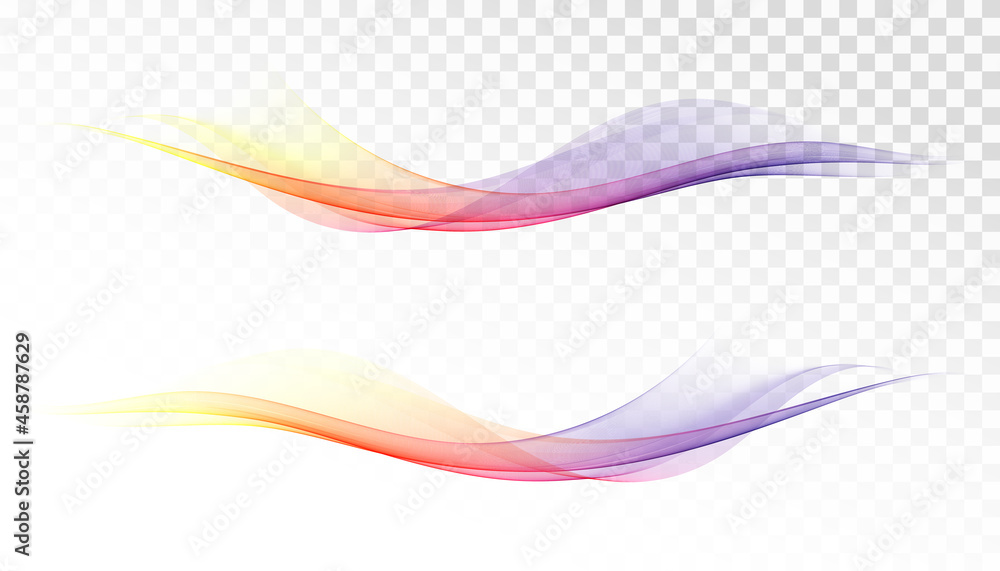 Smooth flow the waves of smoke.Abstract background of colorful wave ...