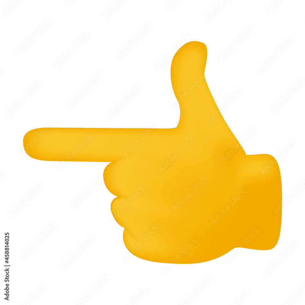 Back Hand Index Left Emoji Icon Illustration Sign. Human Gesture Vector ...