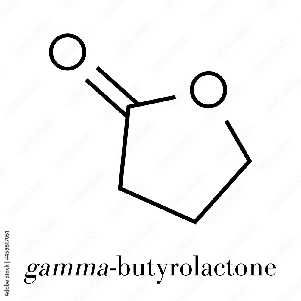 Gamma-butyrolactone (GBL) solvent molecule. Used as prodrug form of GHB ...