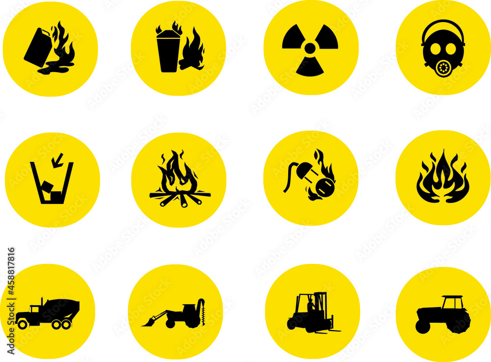 Triangular Warning Hazard Symbol. yellow triangle warning safety ...
