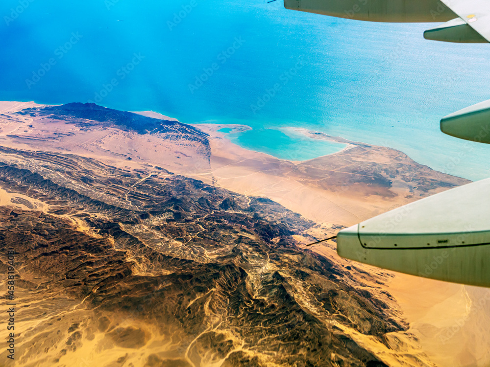 Aerial view above the clouds and sky, Inspiration concept. Travel ...