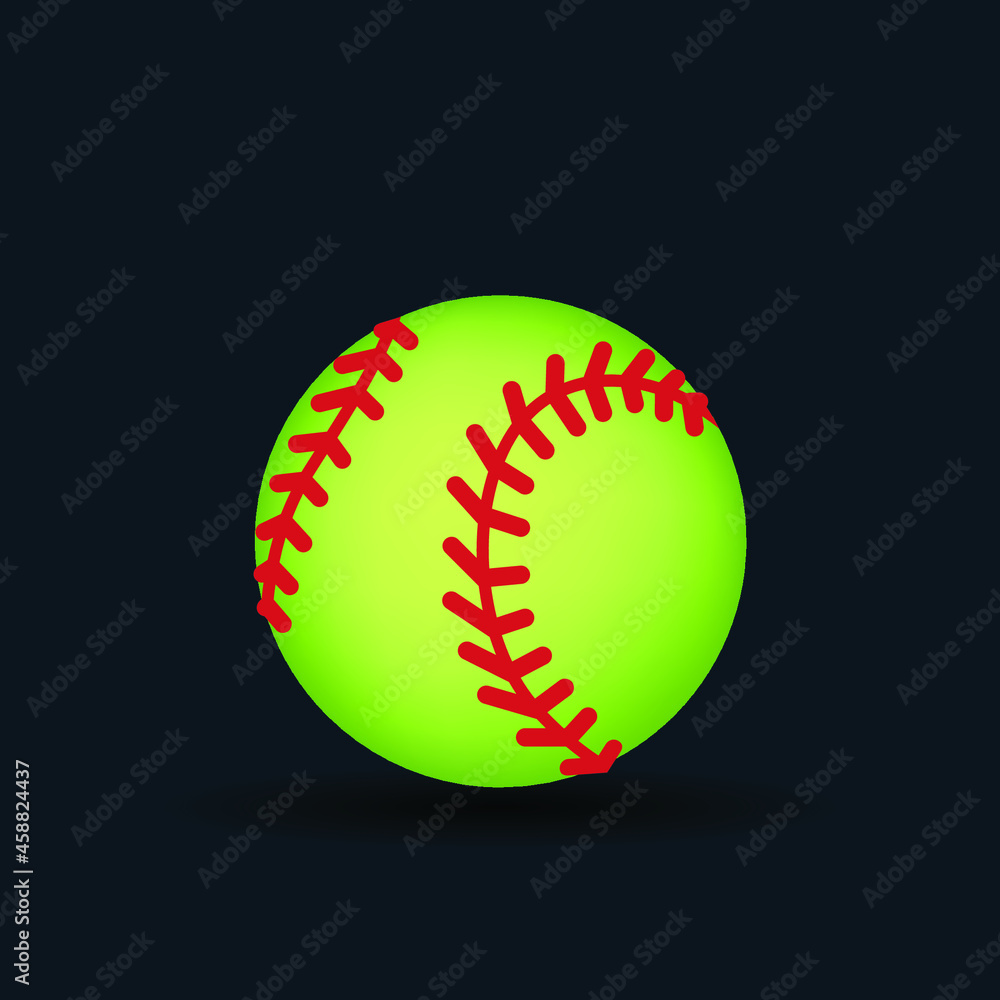 Green sport Ball vector Emoji illustration. 3d cartoon Style Ball ...