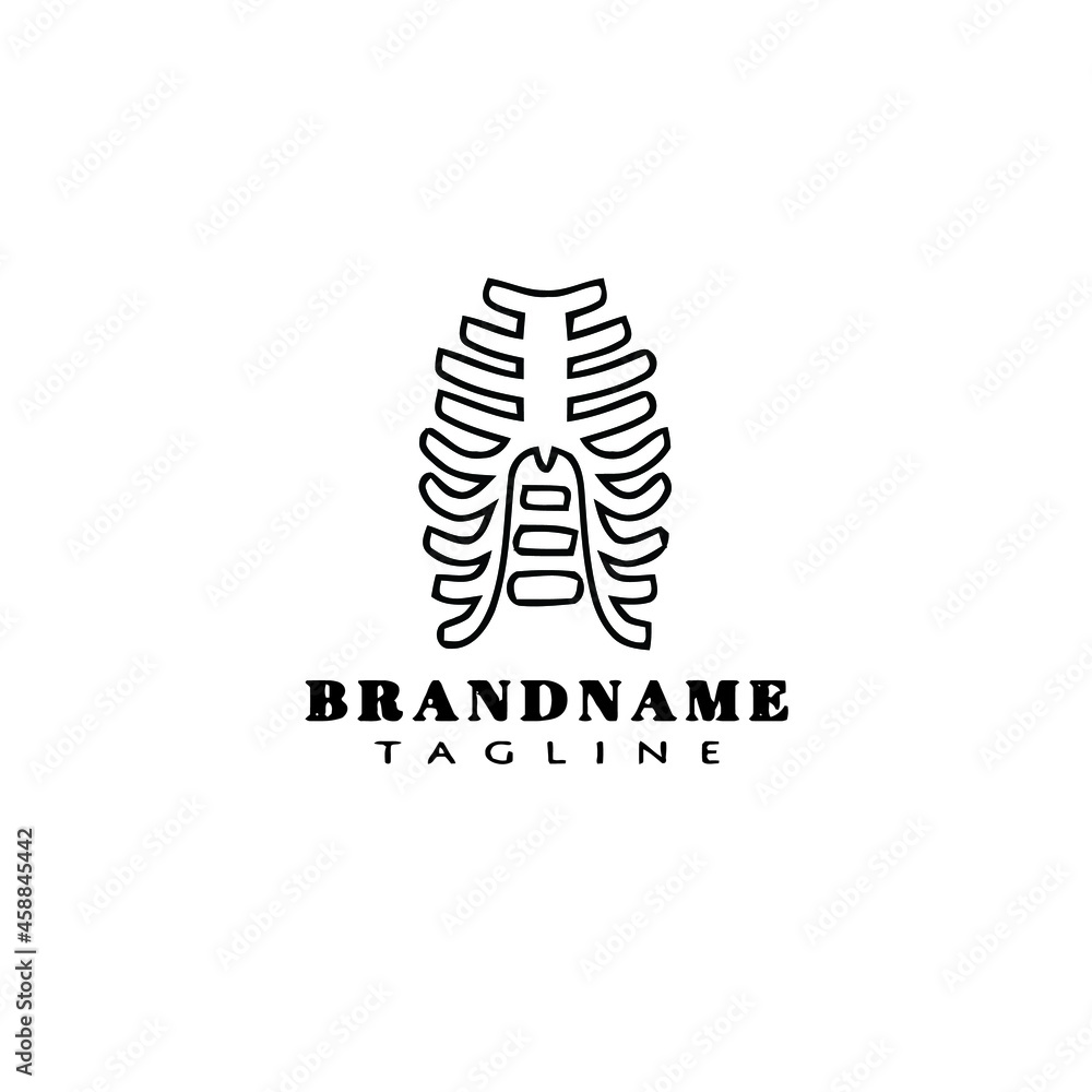 bone cartoon logo cartoon icon template black isolated vector ...