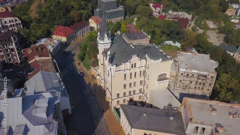 an aerial view of the historic center, podil or podol, kiev, ukraine ...