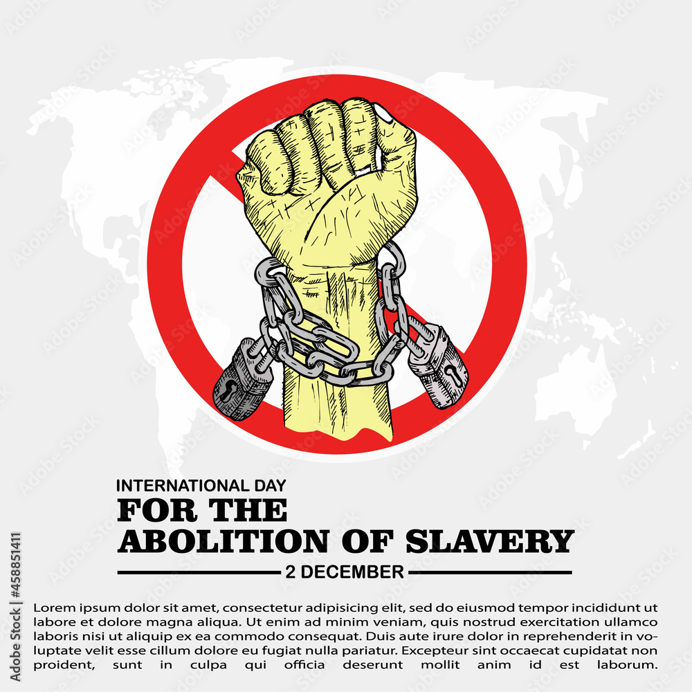 international day for the abolition of slavery, poster and banner Stock ...
