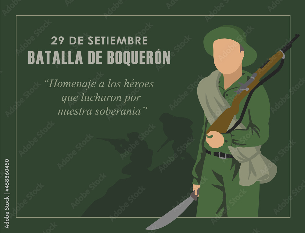 VECTORS. Batalla de Boquerón, Boqueron Battle Victory Day in Paraguay ...