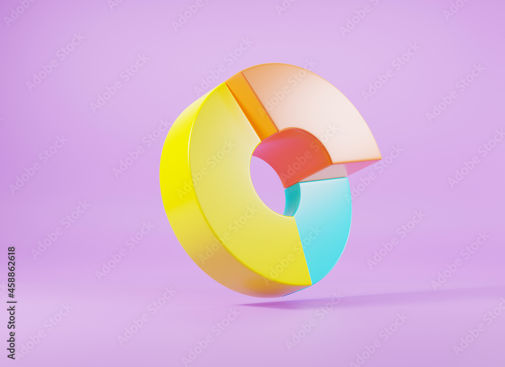 Donut chart graph growth diagram Infographics elements analysis on ...