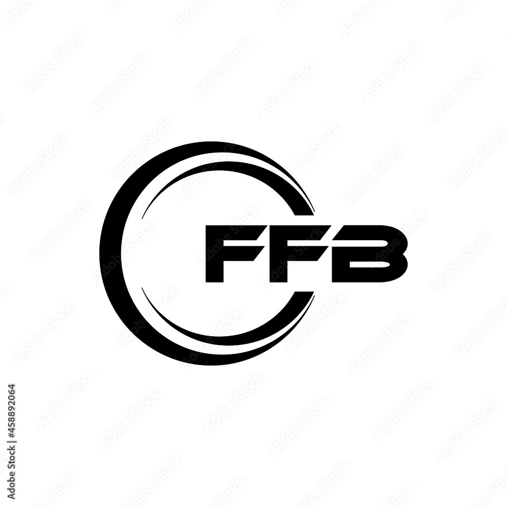 FFB letter logo design with white background in illustrator, vector ...
