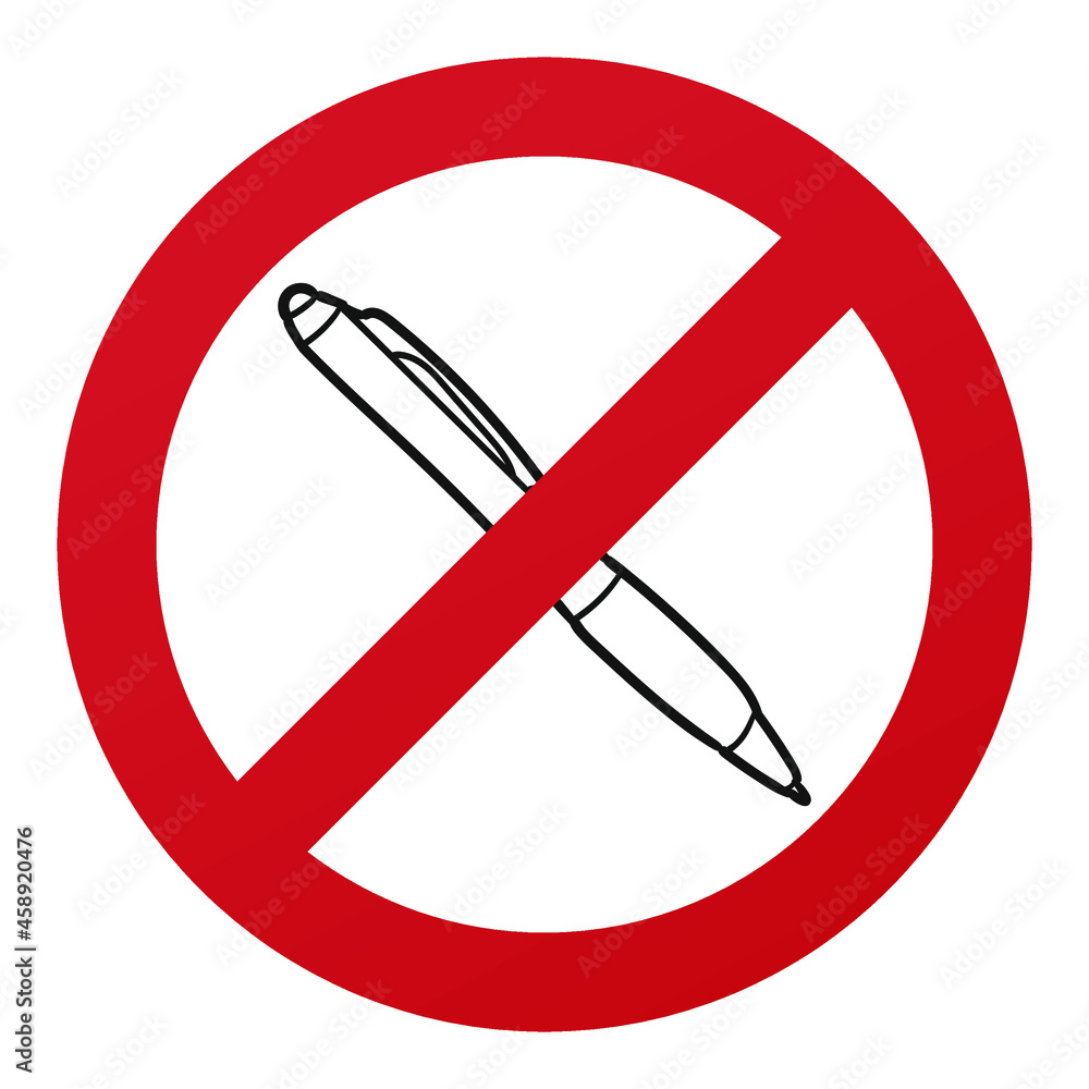 Pen Symbol Isolated on White Background. Writing Vector Illustration ...