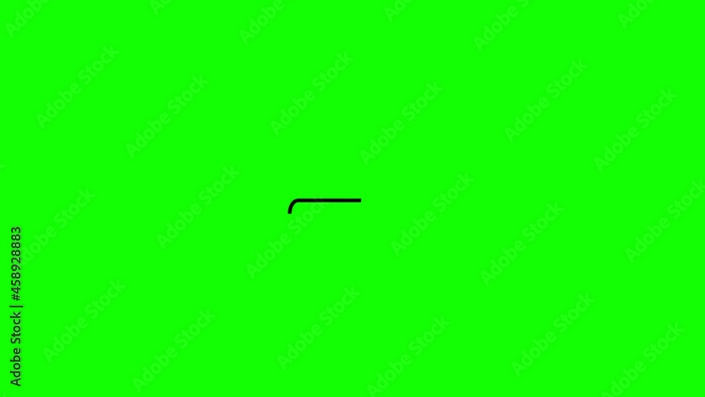 Camera line icon animation on the green screen background. 4K video ...