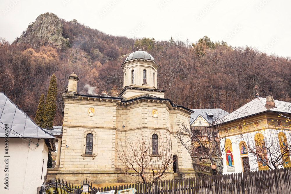 Stanisoara monastery called Nucet, situated at the foot of massive ...