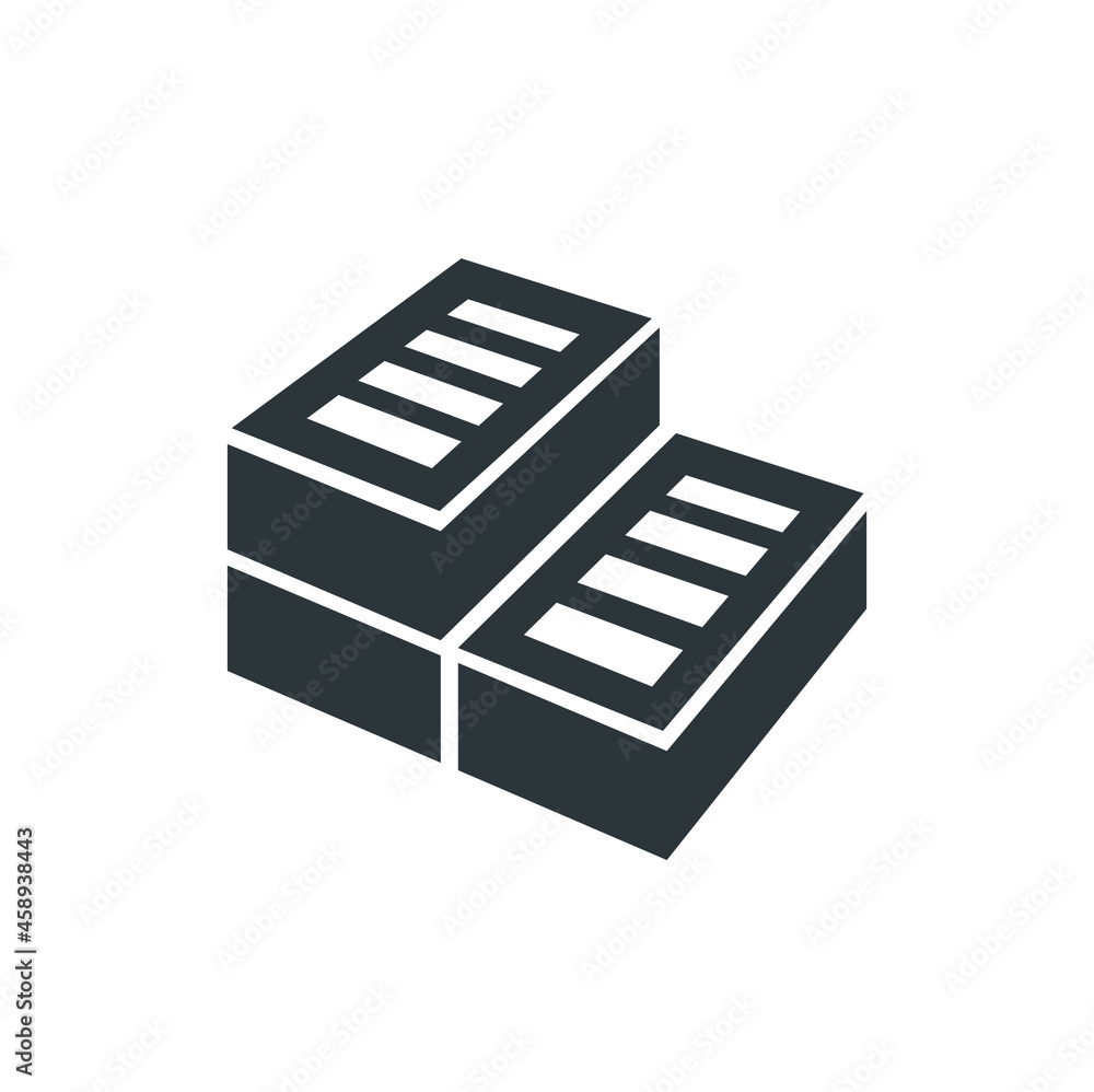 brick icon, bricklayer symbol. Stock Vector | Adobe Stock