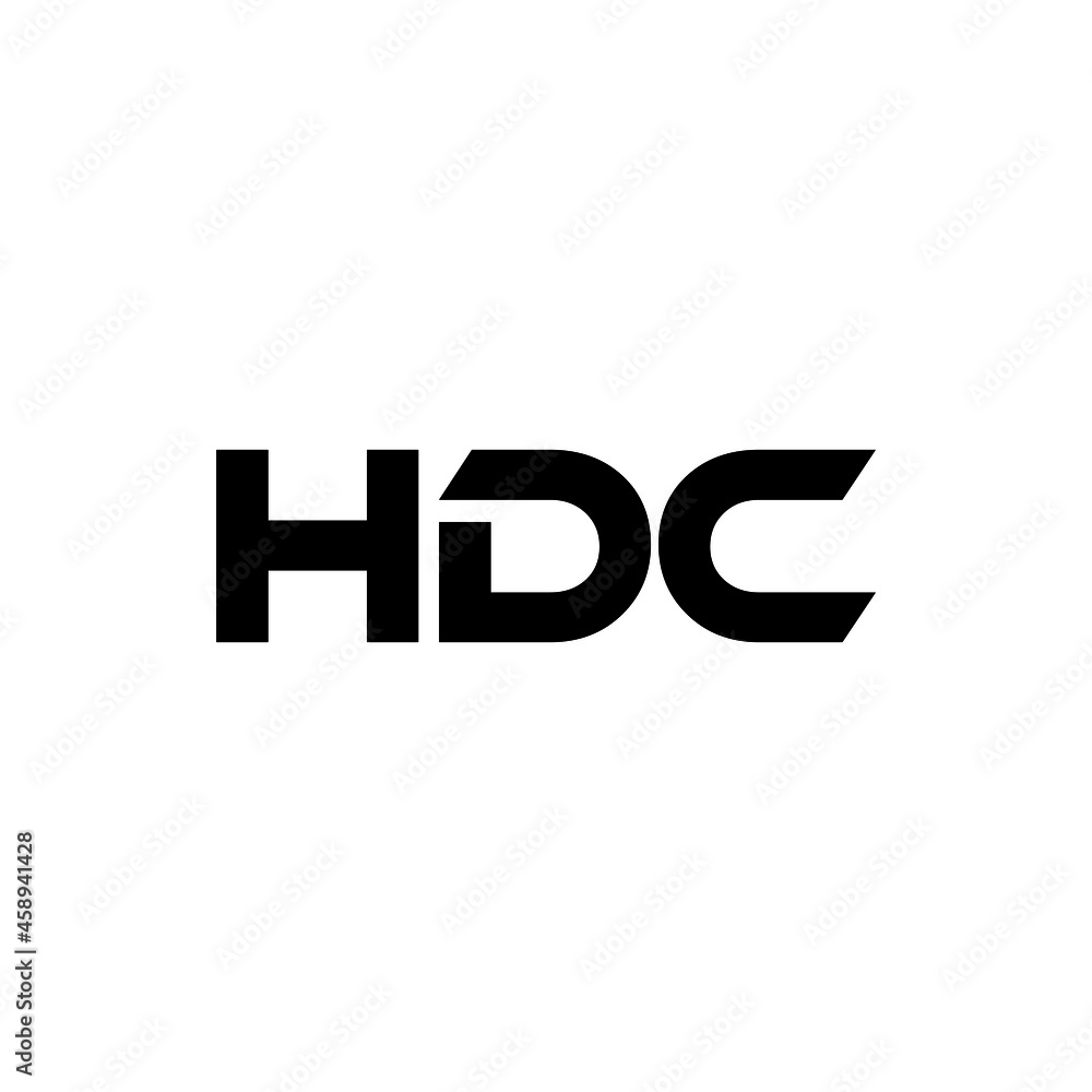 HDC letter logo design with white background in illustrator, vector ...