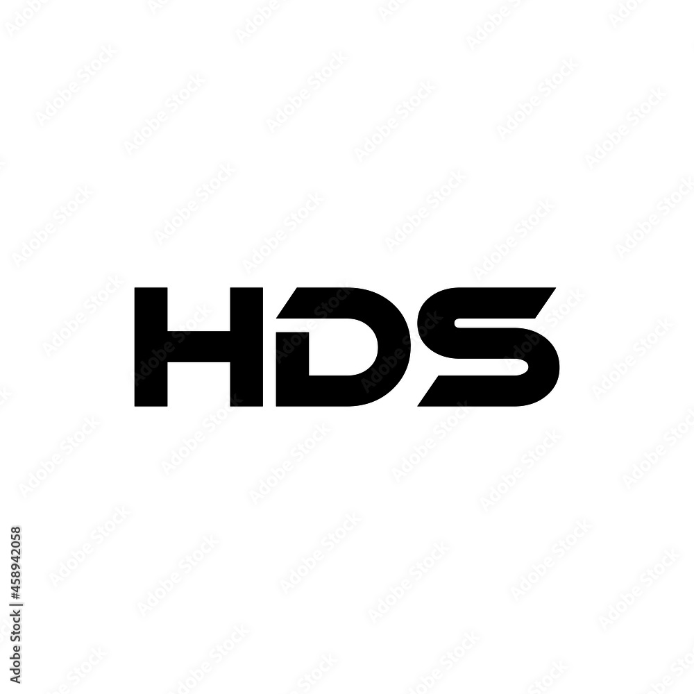 HDS letter logo design with white background in illustrator, vector ...