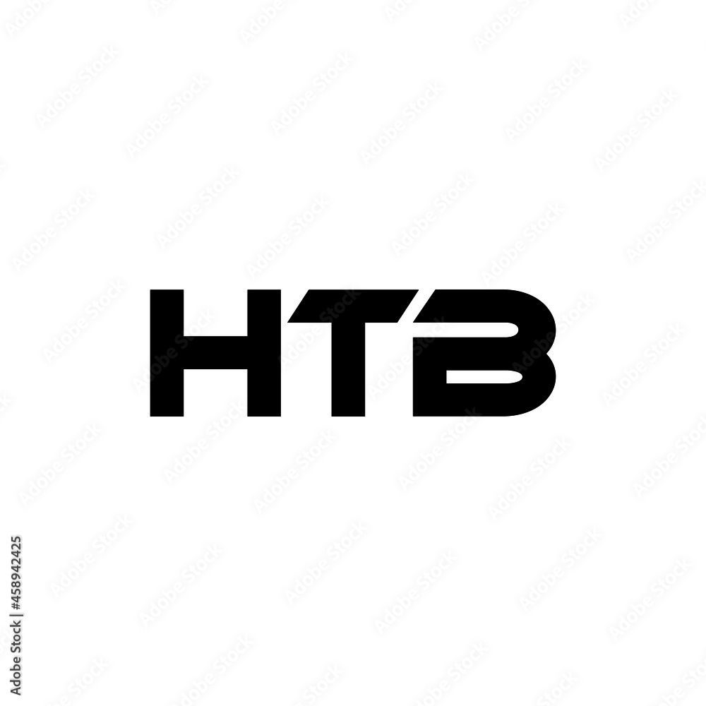 HTB letter logo design with white background in illustrator, vector ...