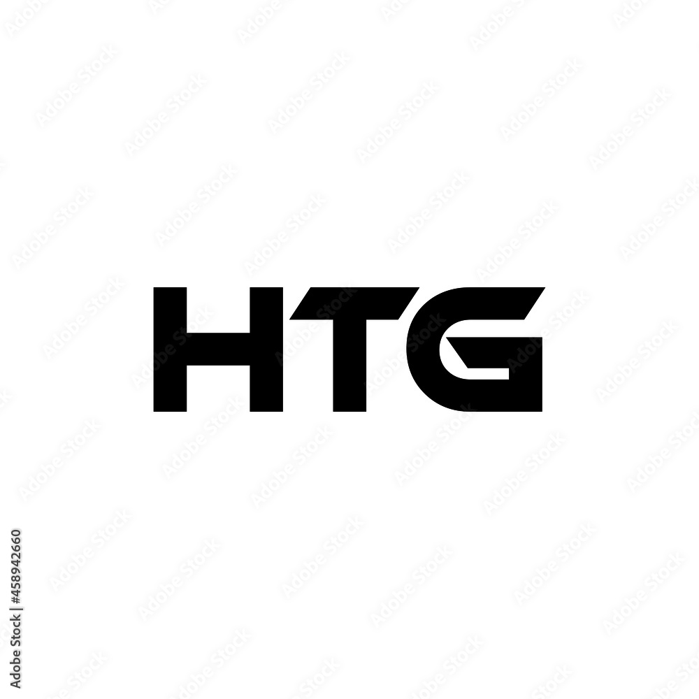 HTG letter logo design with white background in illustrator, vector ...