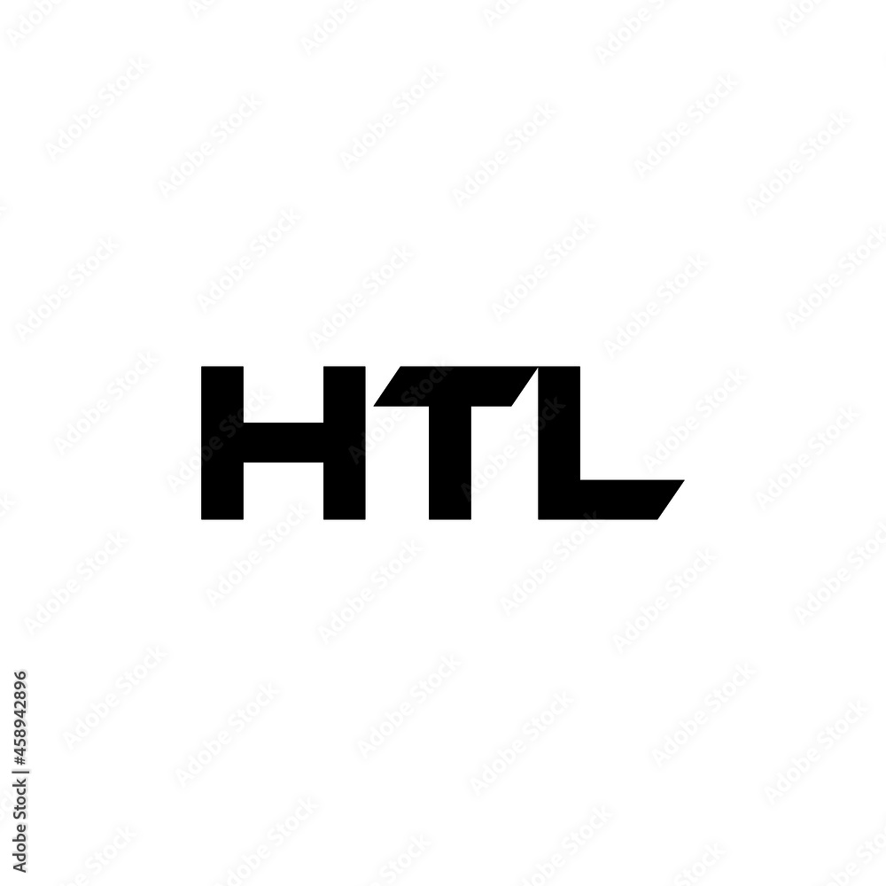 HTL letter logo design with white background in illustrator, vector ...