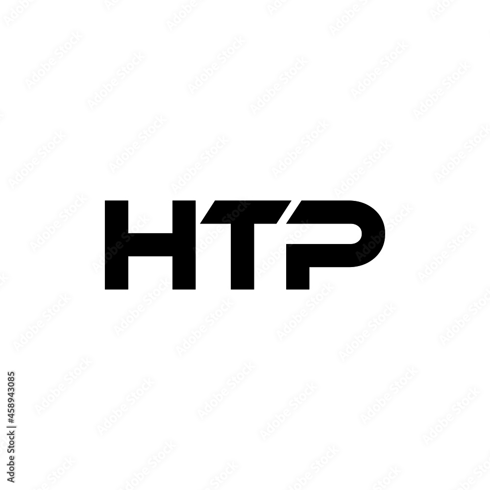 HTP letter logo design with white background in illustrator, vector ...