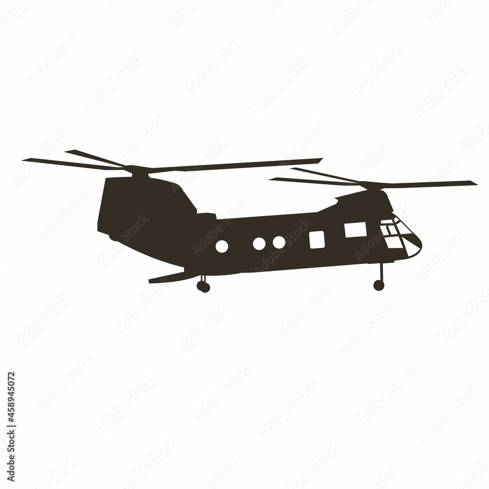 Chinook Helicopter Silhouette