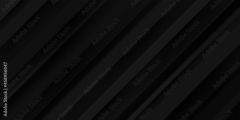 Abstract black gradient layered background with dynamic diagonal stripe ...