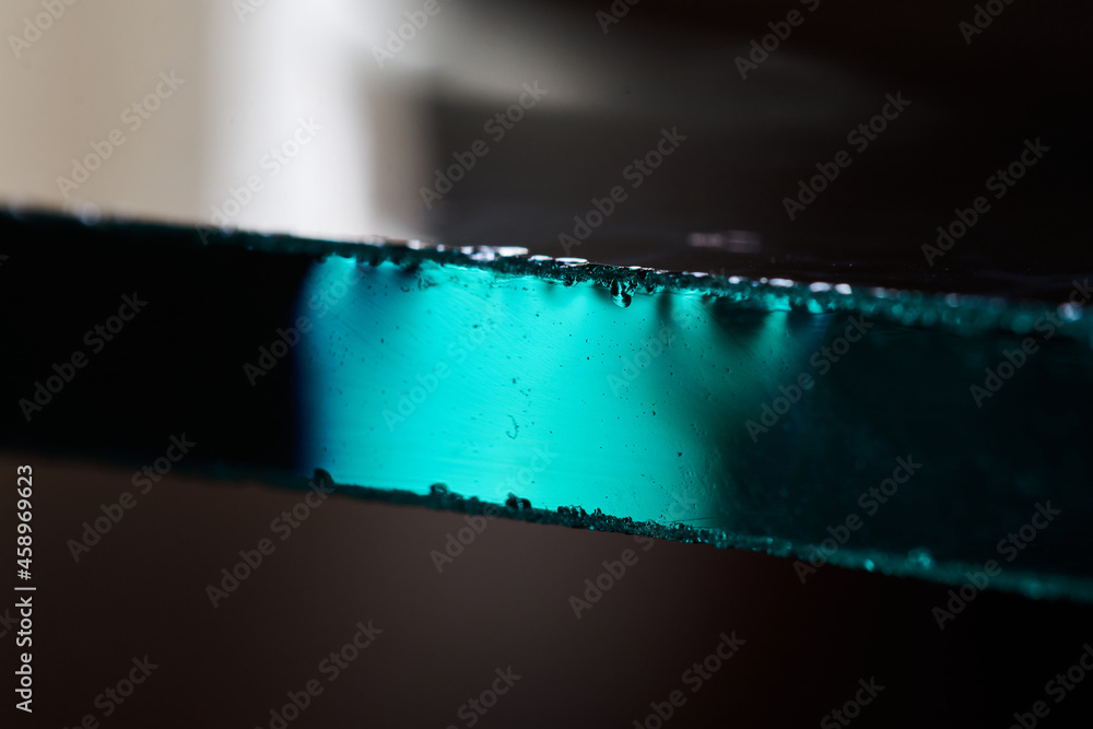 Tempered glass close up, building window panels used in architecture ...