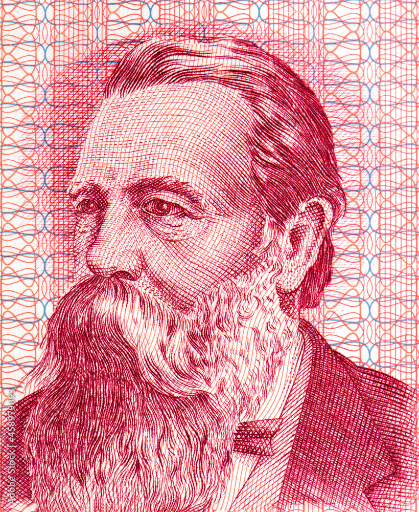 Friedrich Engels Portrait from East Germany (DDR) 50 Mark 1971 ...