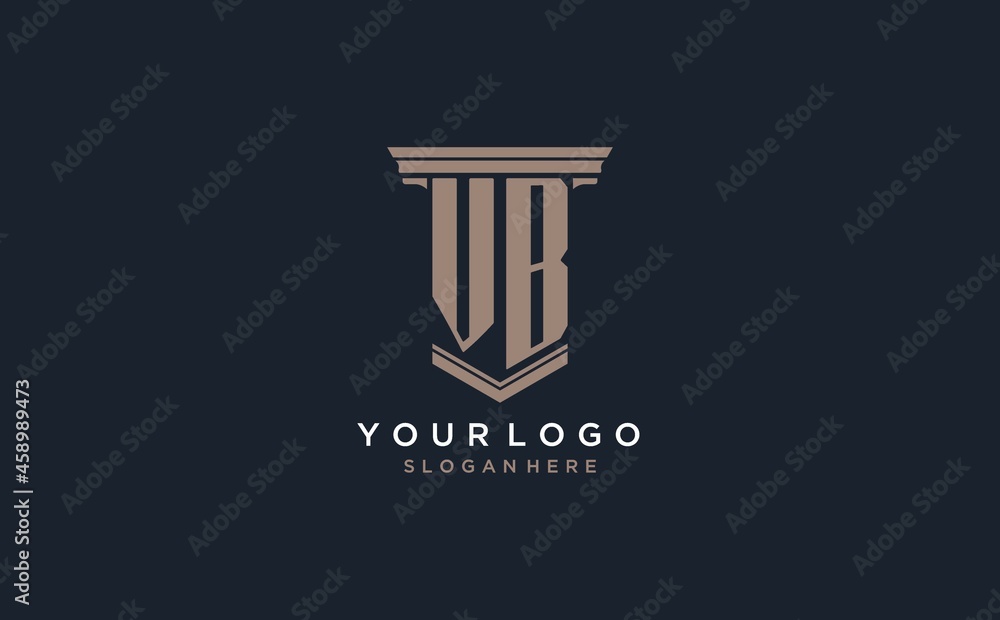 VB initial logo with pillar style, luxury law firm logo design ideas ...