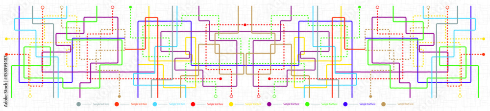 Metro map tube subway scheme. City transportation vector complex grid ...