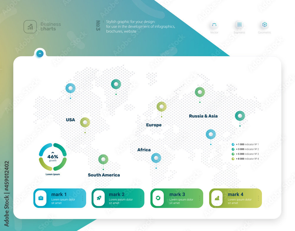 ector infographic chart template. Business concept with seven options ...