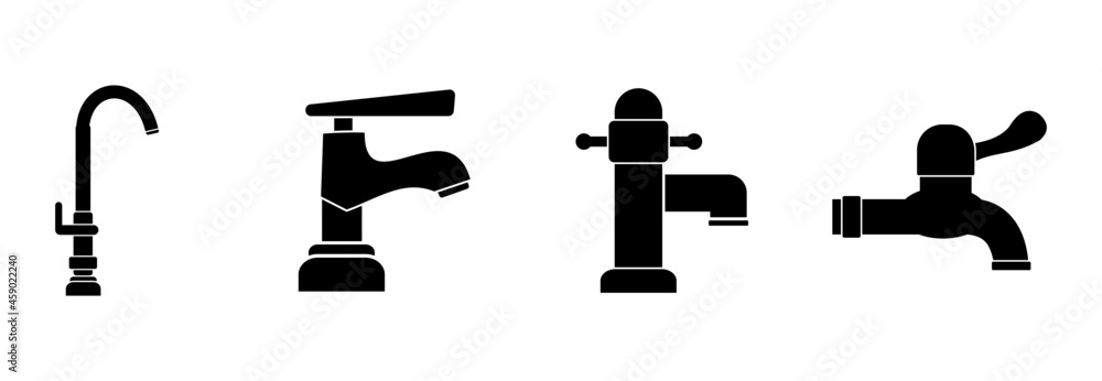 faucet icon set, faucet vector set sign symbol Stock Vector | Adobe Stock