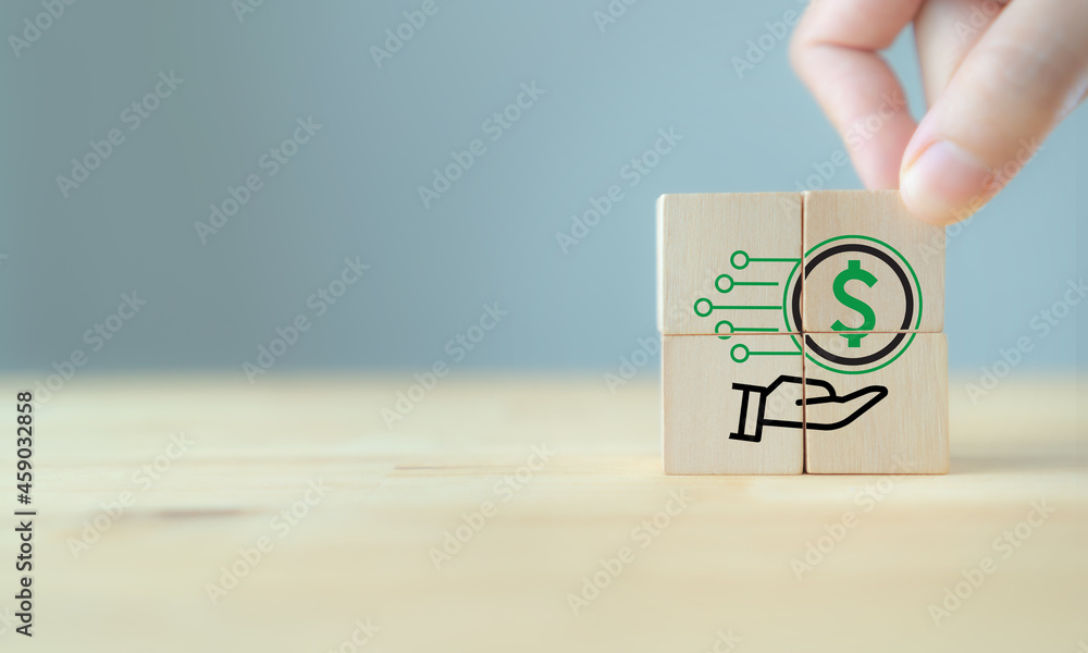 Digital currency concept. Financial technology. Crypto currency ...