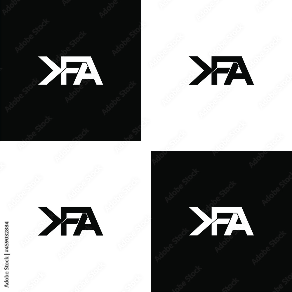 kfa initial letter monogram logo design set Stock Vector | Adobe Stock