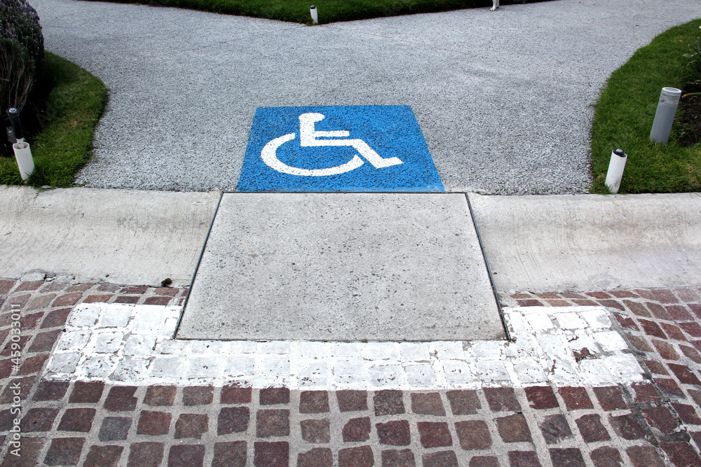 International Symbol of Accessibility to identify the area adapted to ...