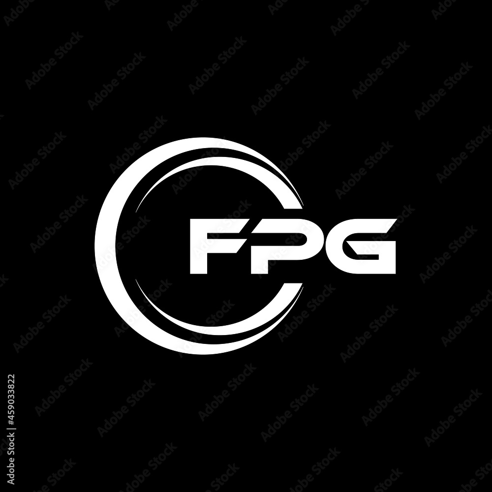 FPG letter logo design with black background in illustrator, vector ...