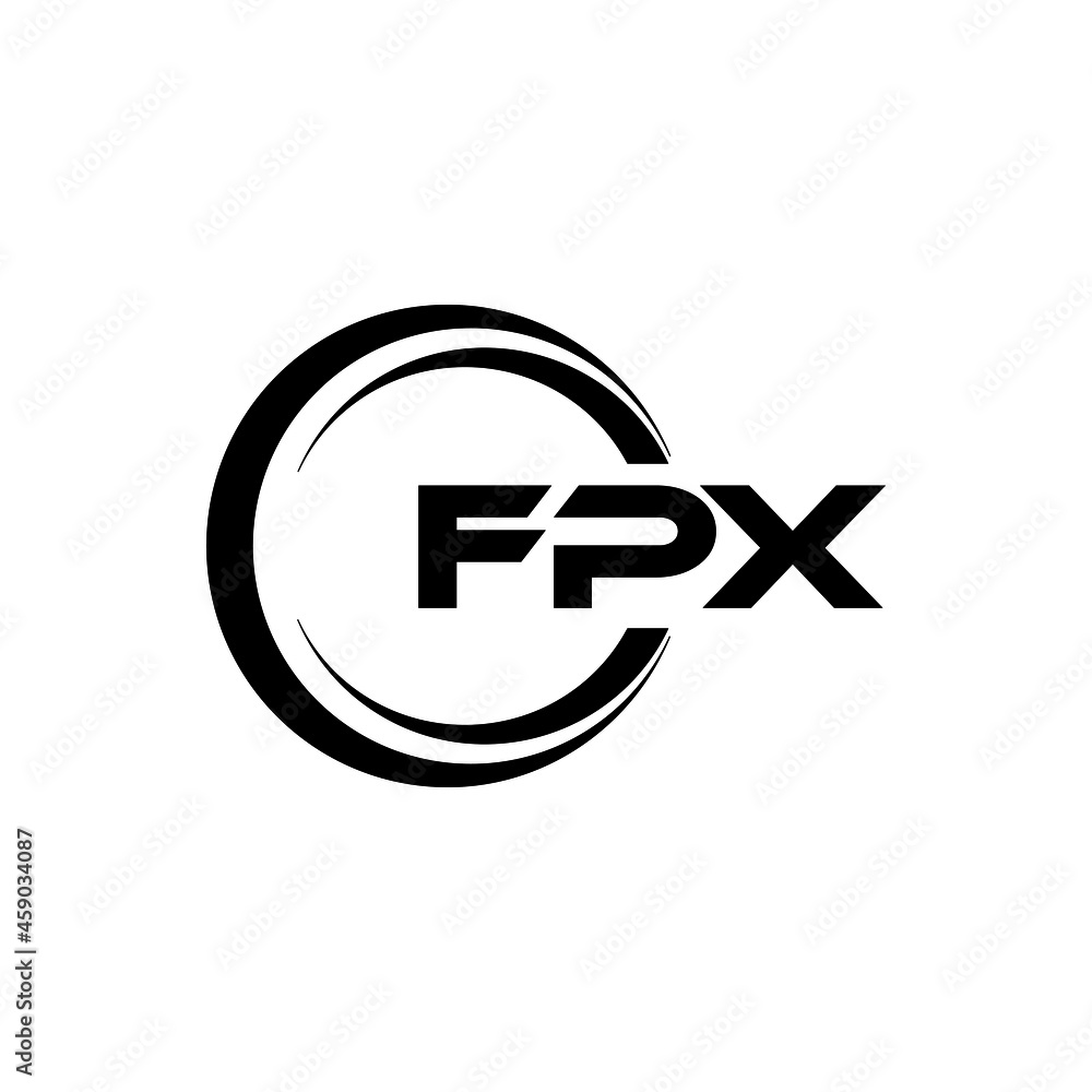 FPX letter logo design with white background in illustrator, vector ...