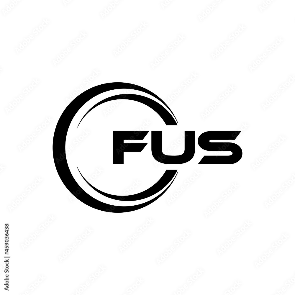 FUS letter logo design with white background in illustrator, vector ...