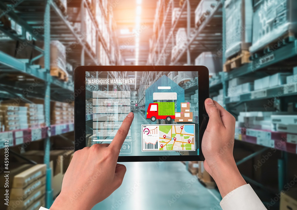 Warehouse management innovative software in computer for real time ...
