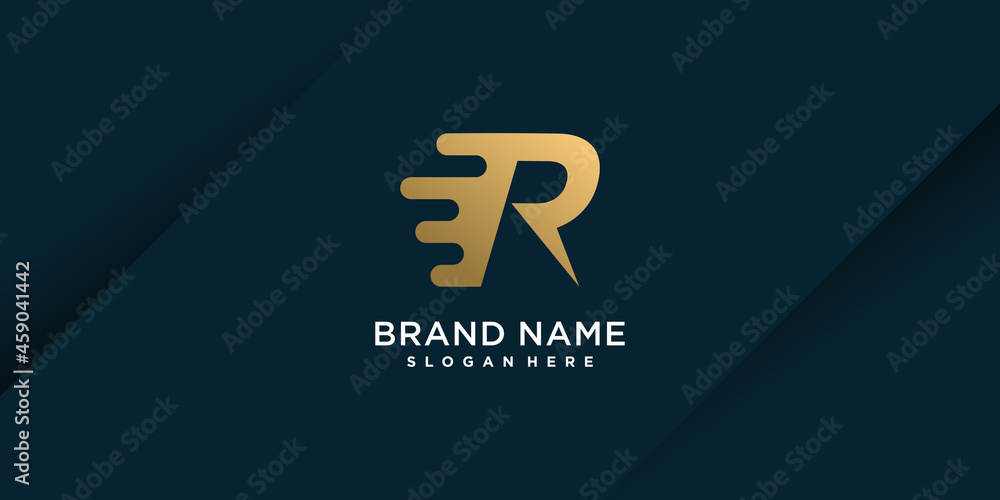 Vetor de Letter R logo with modern and unique concept Premium Vector ...