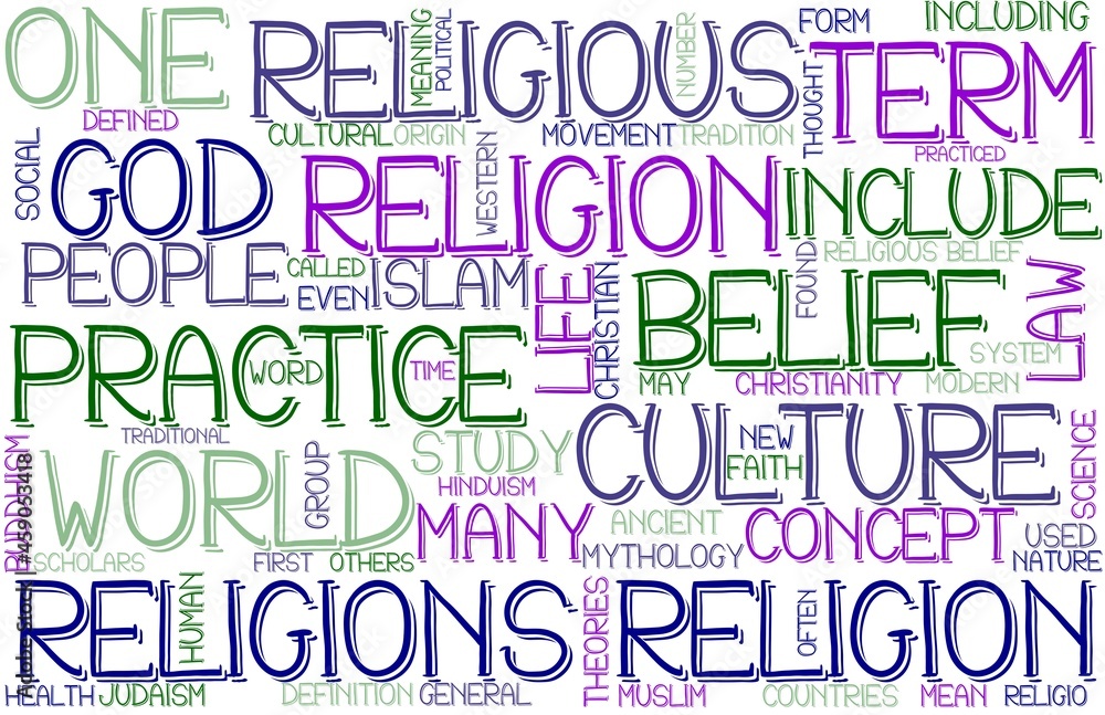 Religions Wordcloud Banner, Wallpaper, Background, Book Cover, Wordart ...