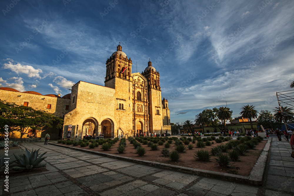Majestic Museum of Cultures of Oaxaca, Santo Domingo at golden sunset ...