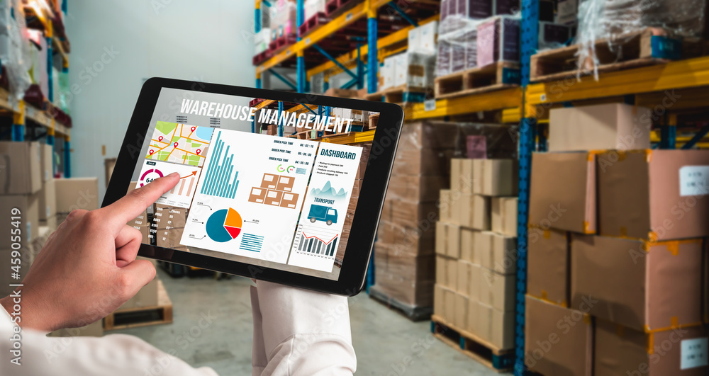 Warehouse management innovative software in computer for real time ...