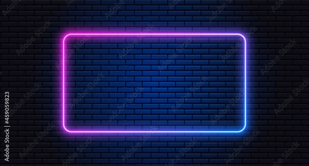 Neon frame for your design Stock Vector | Adobe Stock