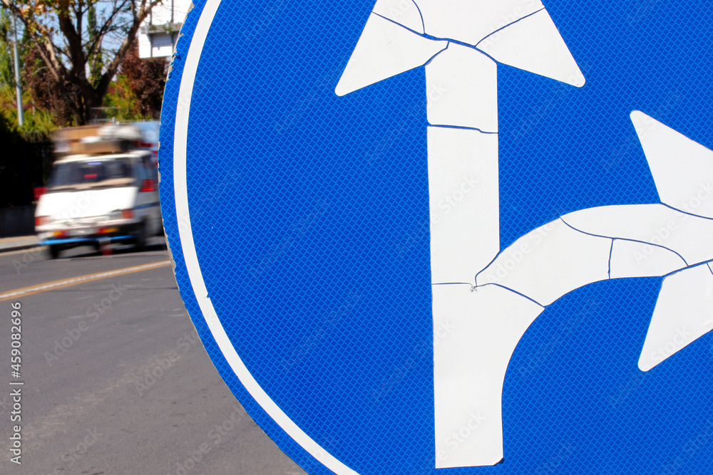 traffic sign background with arrows Stock Photo | Adobe Stock