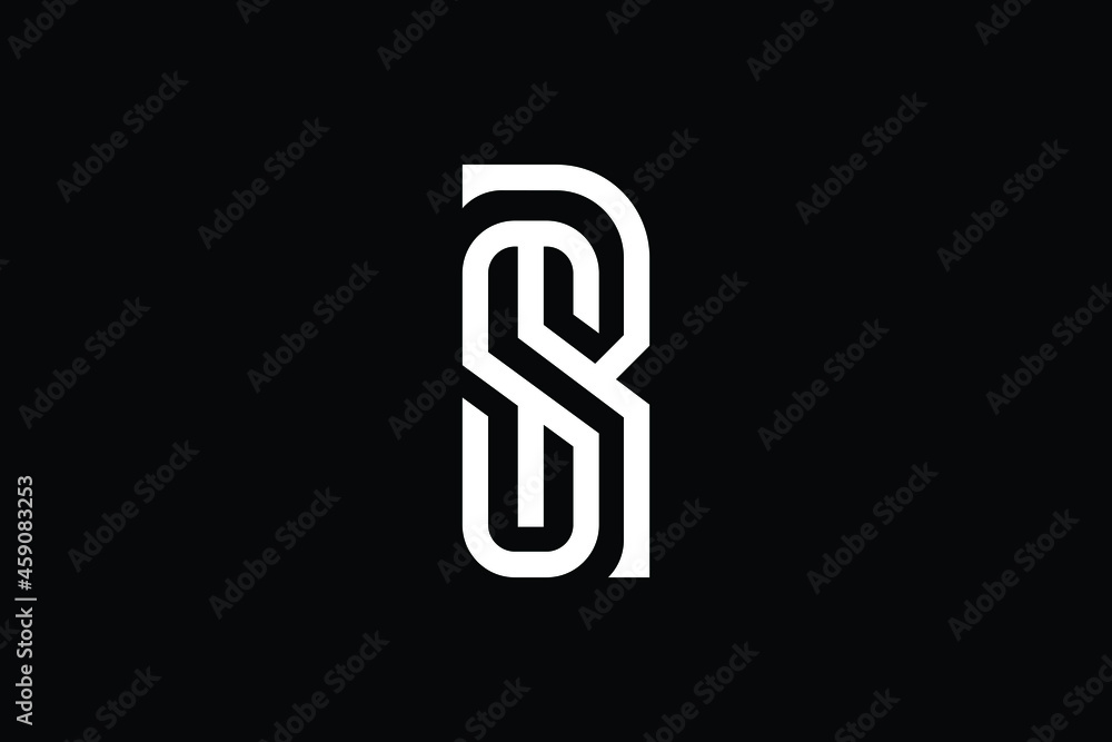SR logo letter design on luxury background. RS logo monogram initials ...