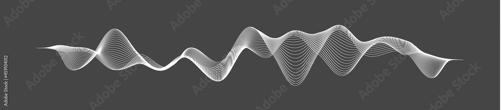 Radio waves vector. Radio frequency identification. Wireless ...