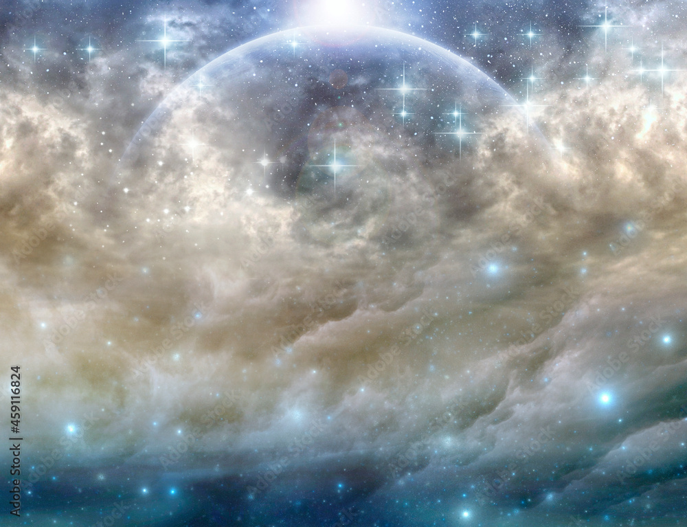 abstract spiritual universe angelic mystic mystical background with ...