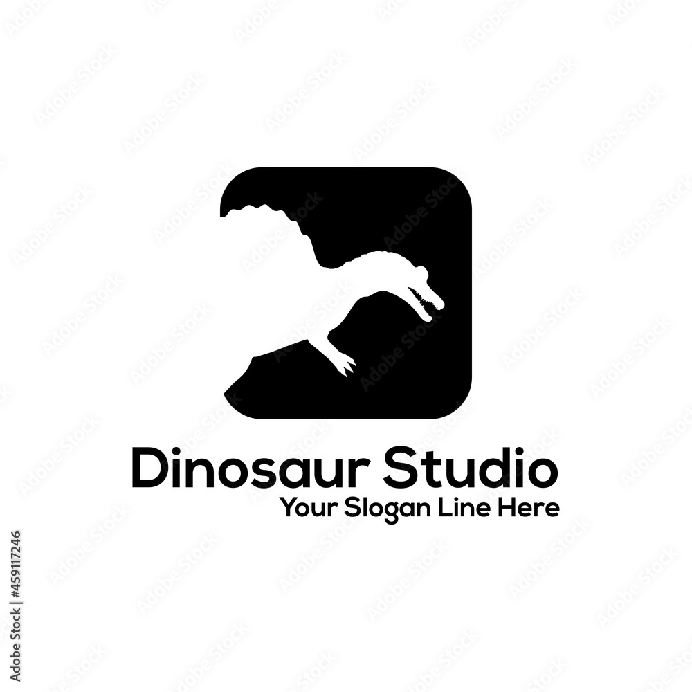 dinosaur studio logo, Dino logo icon designs, Vector dinosaur logo ...