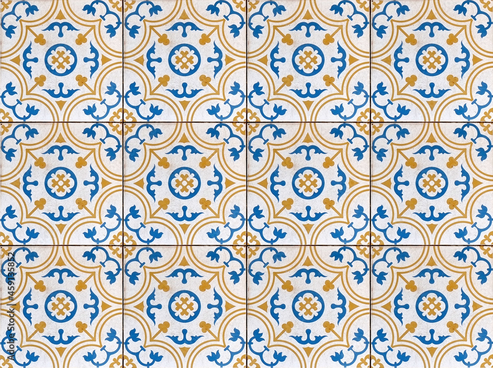 Antique Peranakan tile Flooring Sino Portuguese Building in Phuket Old ...
