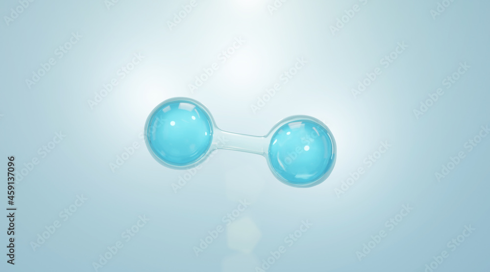 Hydrogen Molecule, New Green Energy Water Fuel Cell Future Hydrogen, 3D ...