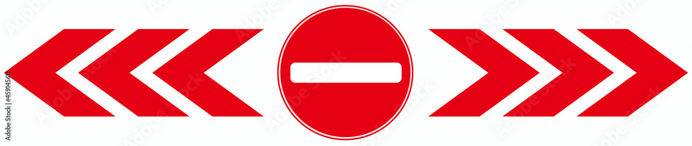 NO ENTRY ROAD SIGN WITH RED ARROWS Stock Illustration | Adobe Stock